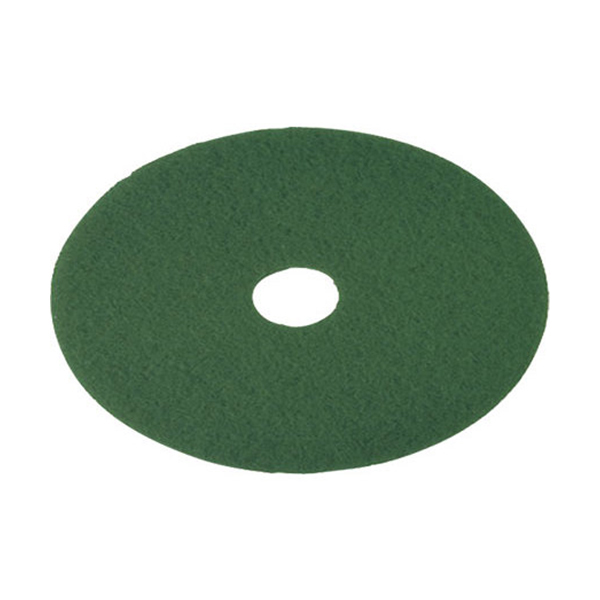 Economy Floor Pad Green 15 38cm Heavy Duty Wet Scrubbing or Light Floor ...