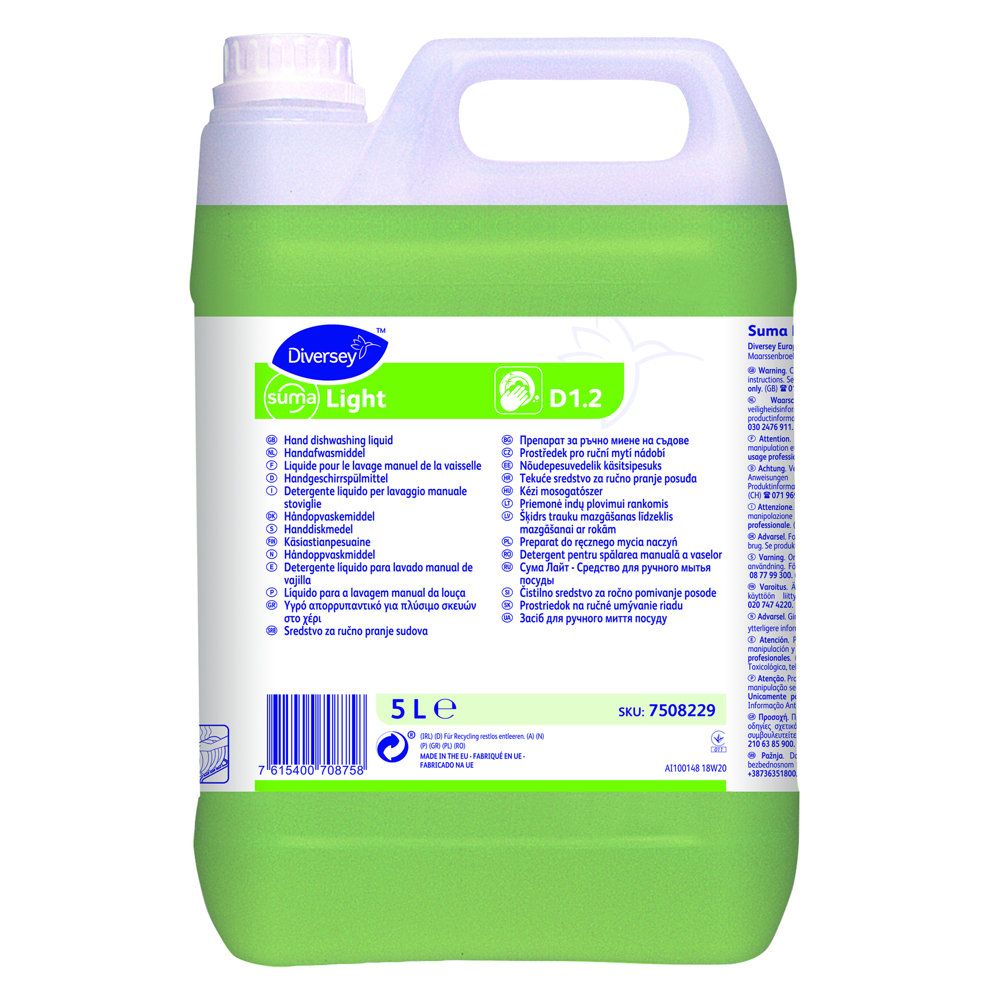 D1.2 Suma Light Neutral Manual Dishwashing Detergent