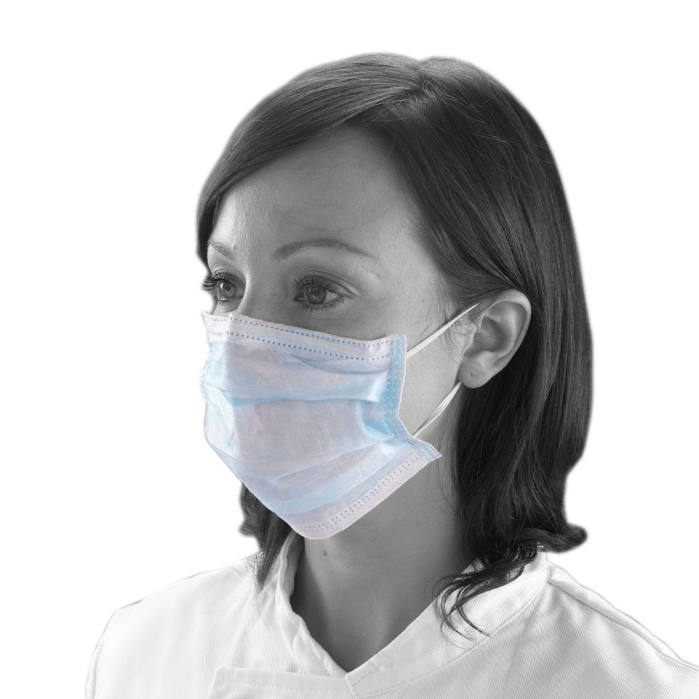 Medical Mask Type IIR 3-Ply Fluid Repellent Blue – EN14683 Certified ...