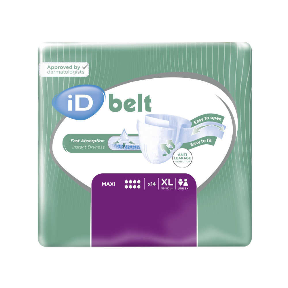iD Belt Maxi All-in-One Pad Extra Large – 115–150cm with Resealable Belt