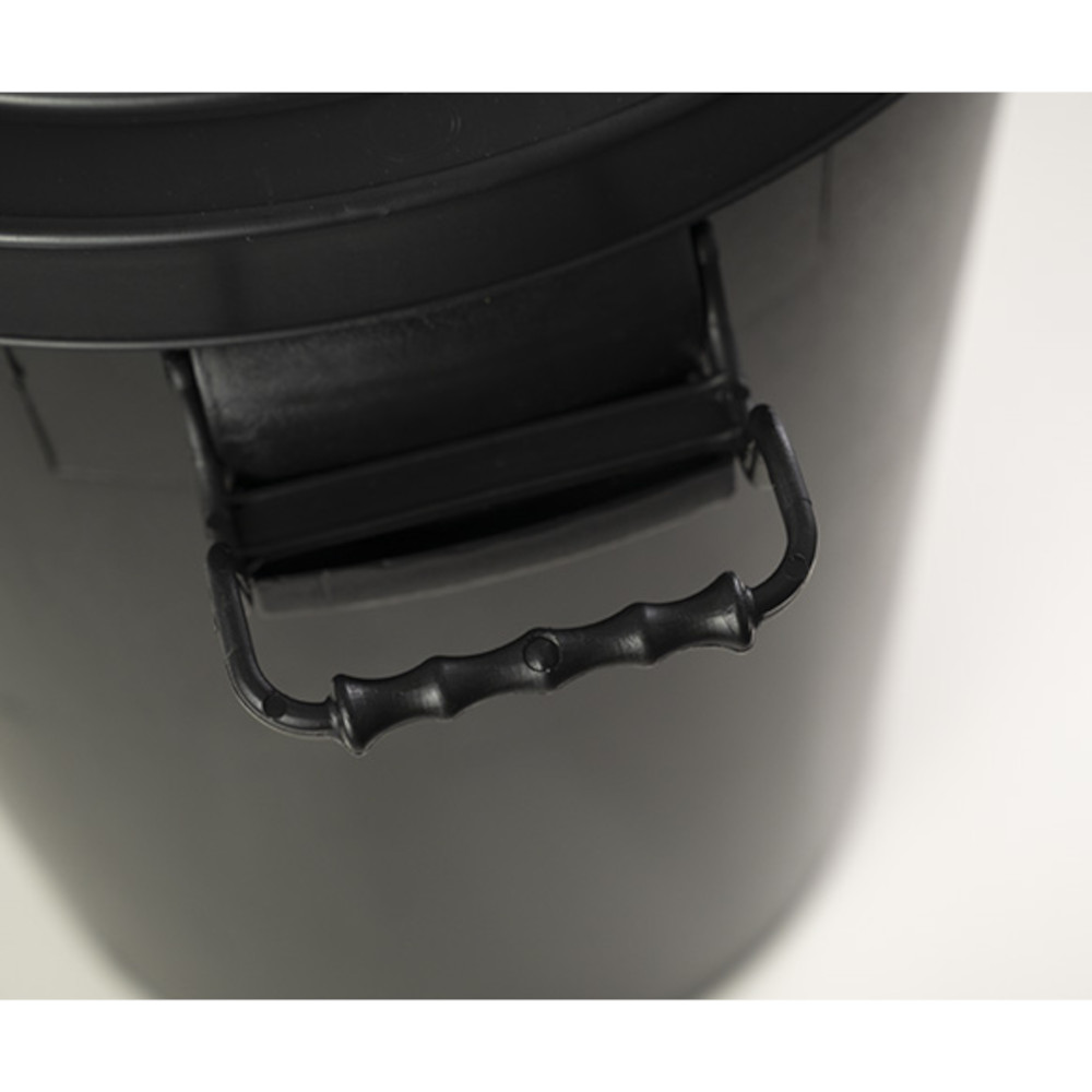 Hill Brush Dustbin With Clip Lid Plastic Black 80lt