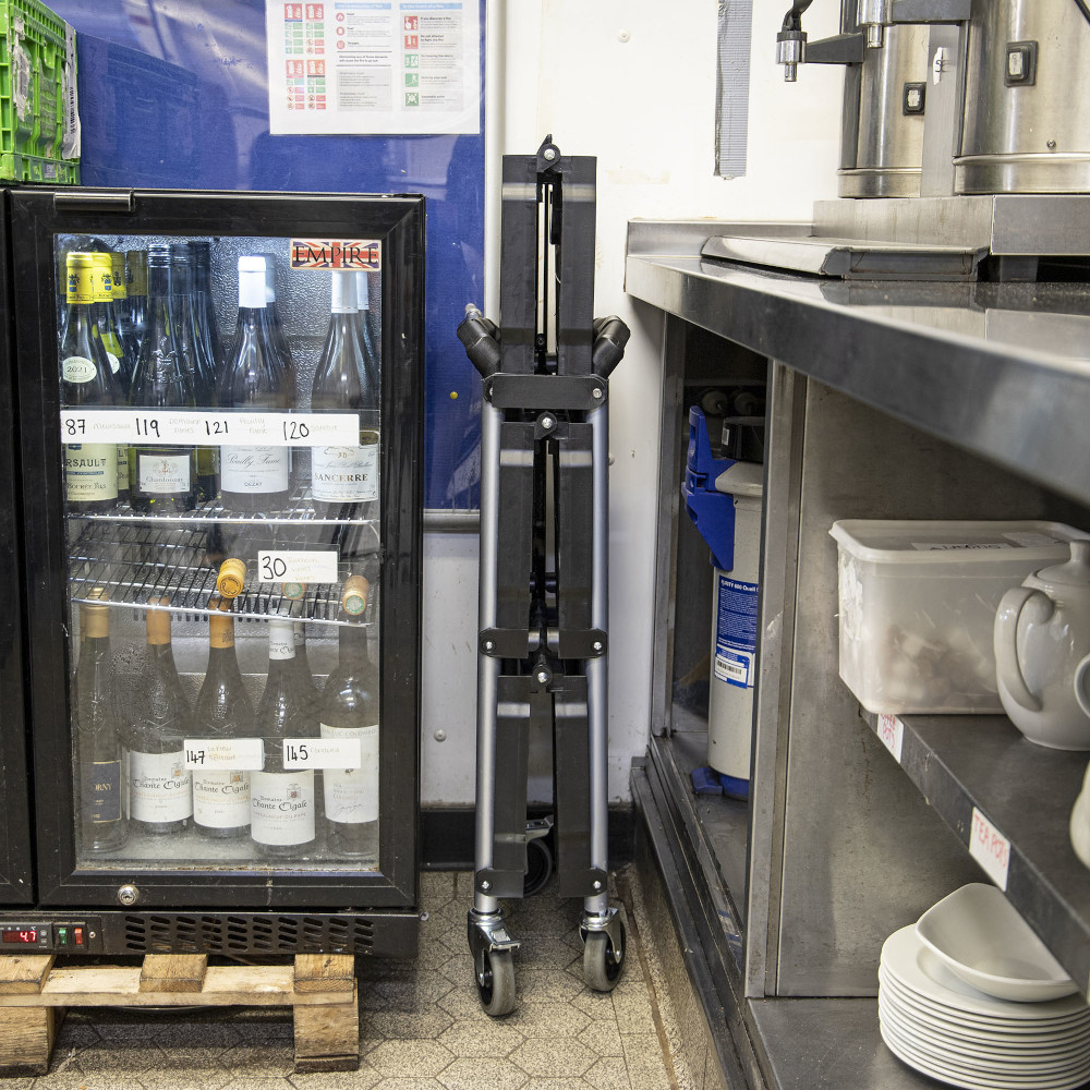 Folding Catering Trolley – 3 Tier Black | Space-Saving & Durable ...