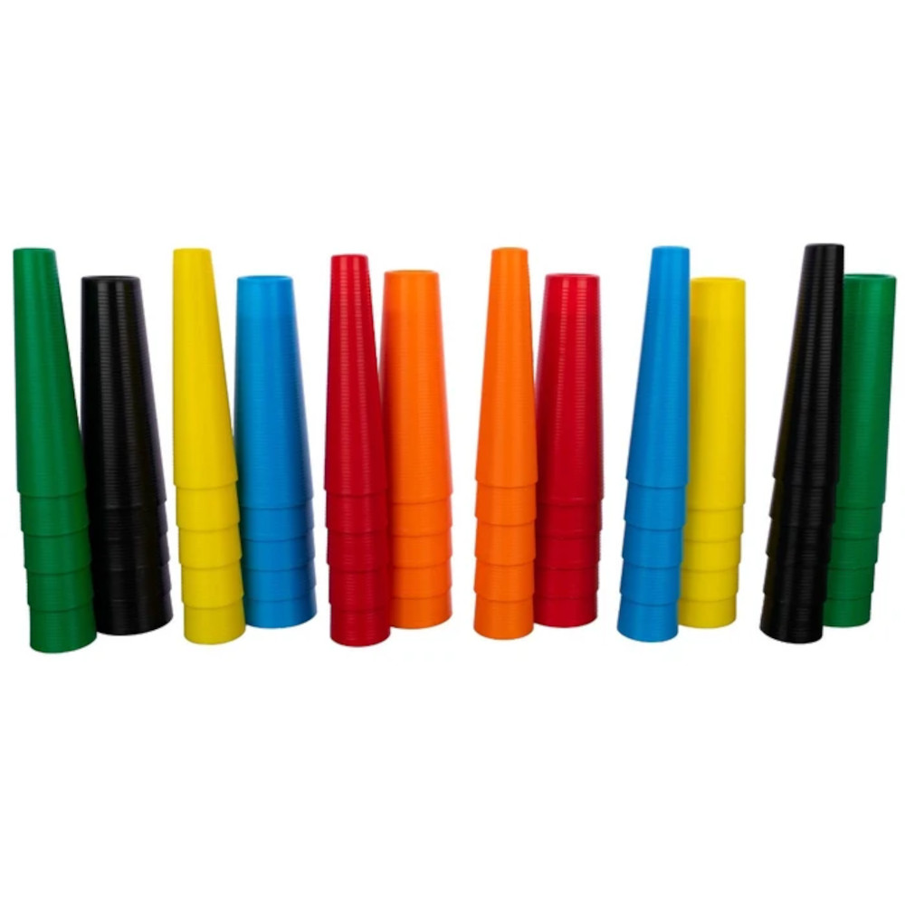 Rolyan Plastic Stacking Cones – Small, Textured Sensory Toys for Kids ...