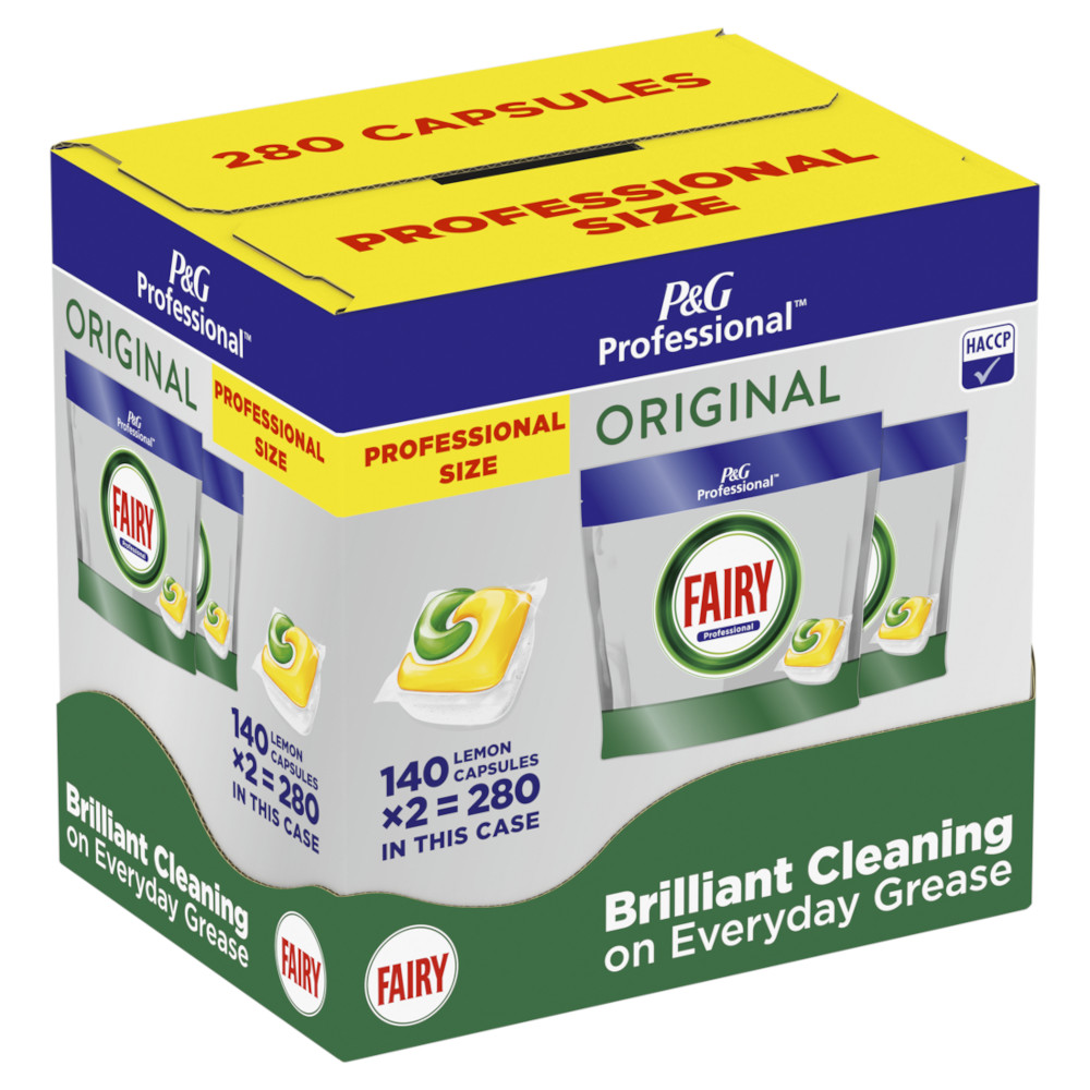 Fairy Pro All In One Lemon Dishwasher Tablets 2x140 – Powerful ...