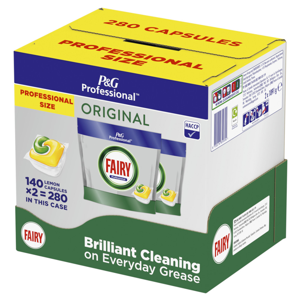 Fairy Pro All In One Lemon Dishwasher Tablets 2x140 – Powerful ...