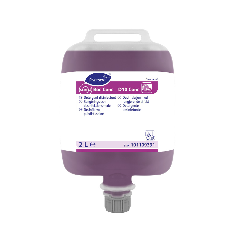 Suma Bac conc D10 (2x2L) – Super Concentrated Detergent Disinfectant in ...