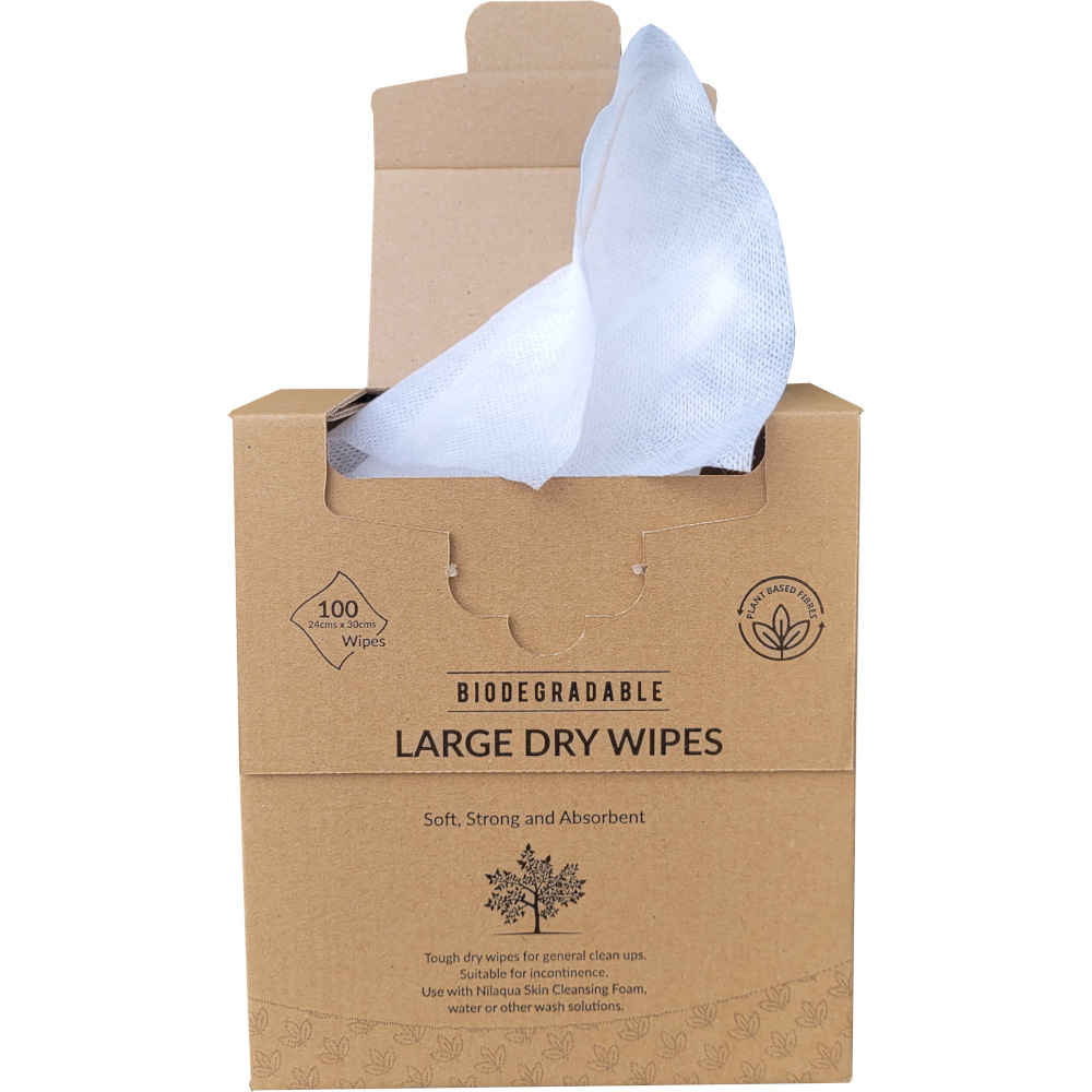 Biodegradable Soft Dry Wipe Patient Wipe 24x30cm with Plastic Free ...